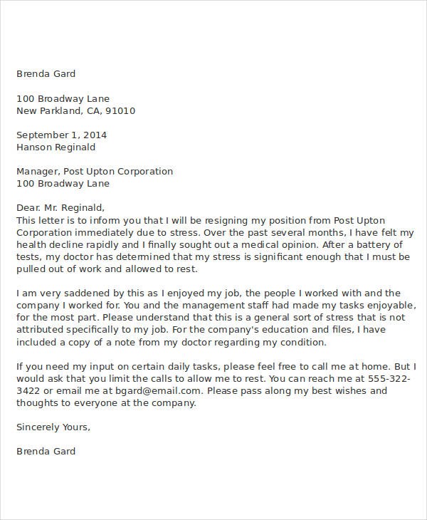 Resignation Letter Template Health Reasons The Modern Rules Of Resignation Letter Template 
