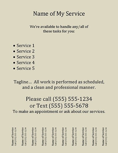 Template For Flyer With Tear Off Strips Why You Must Experience 