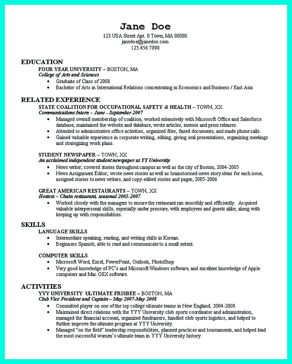 Resume Templates For A College Student 2 Reasons Why Resume Templates 